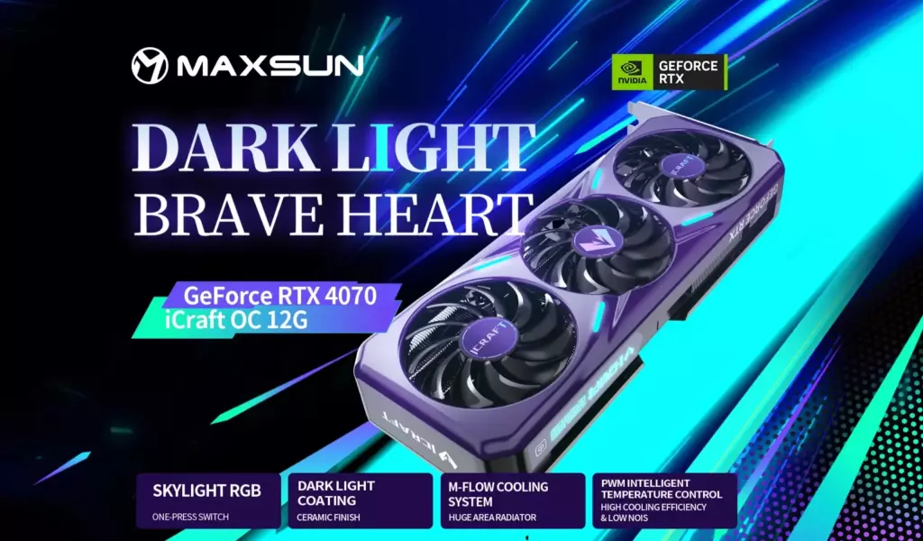 MAXSUN Lance Deux RTX 4070 : Une Version Violette Et Une Entièrement ...