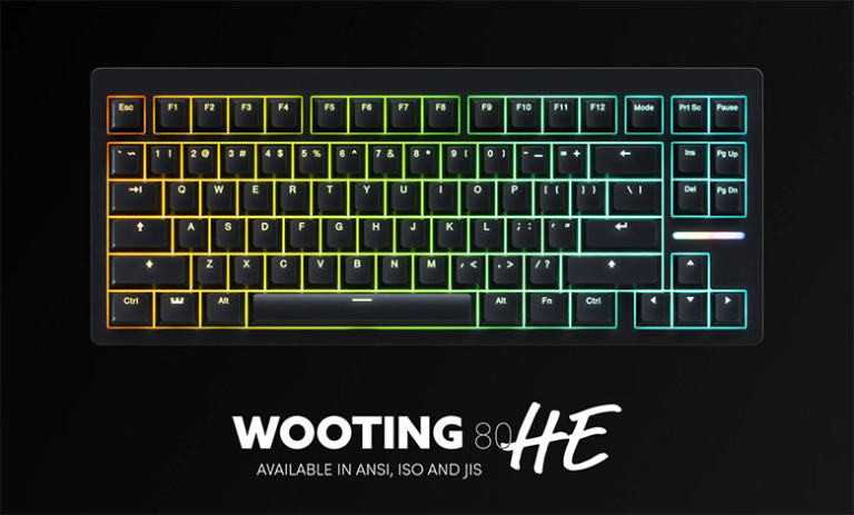 Clavier Gaming Wooting 80HE : Ouverture Des Précommandes