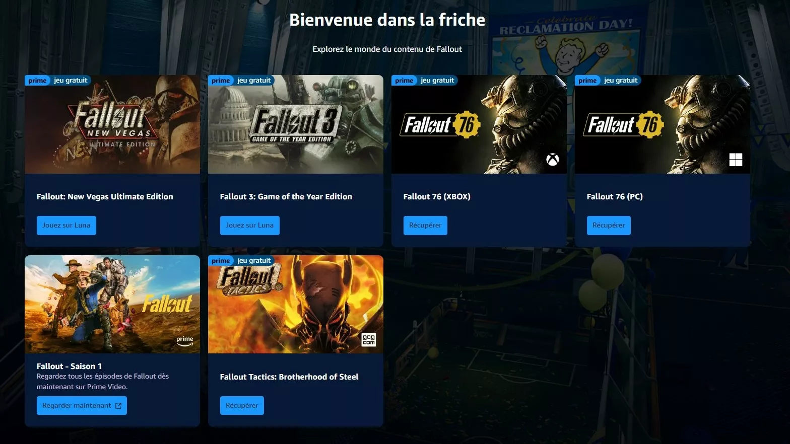 Série Fallout : Le Jeu Fallout 76 Offert Par Prime Gaming