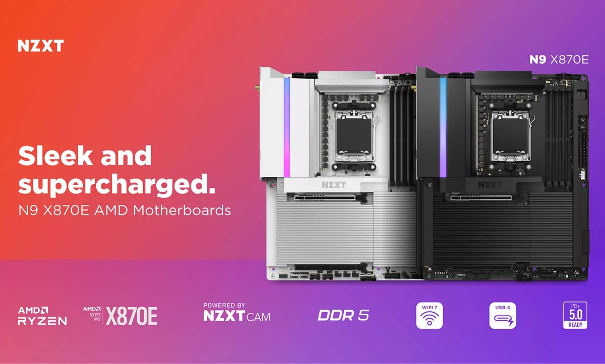 N9 X870E : Flagship De NZXT Pour AMD Ryzen 9000