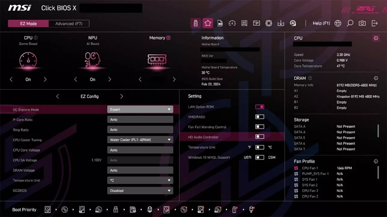 MSI Click BIOS X : Nouvelle Interface Et IA Sur Cartes Mères X870
