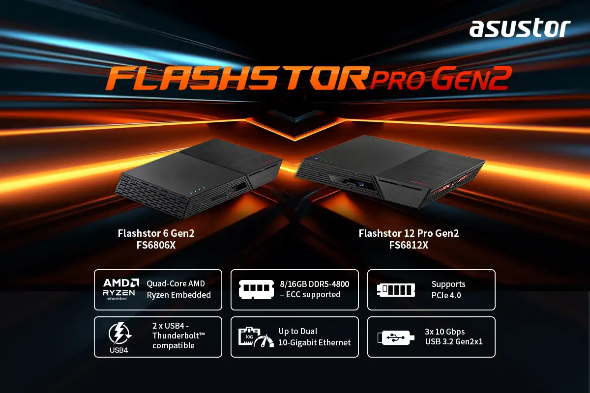 ASUSTOR Flashstor Gen2, Une Série De NAS Boostée Au Ryzen • Pause Hardware