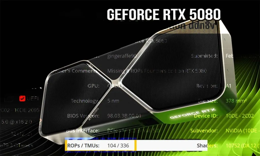 ROPs Manquants : La RTX 5080 Répond également à L’appel • Pause Hardware