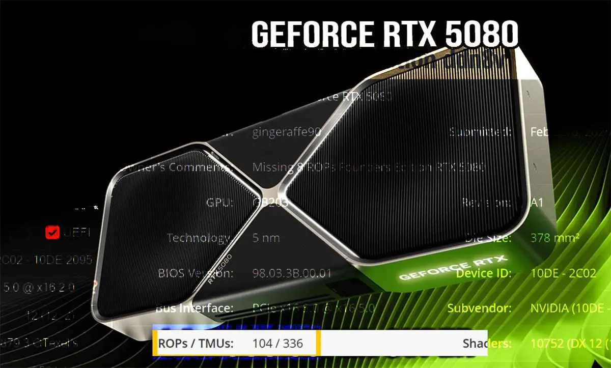 ROPs Manquants : La RTX 5080 Répond également à L’appel • Pause Hardware