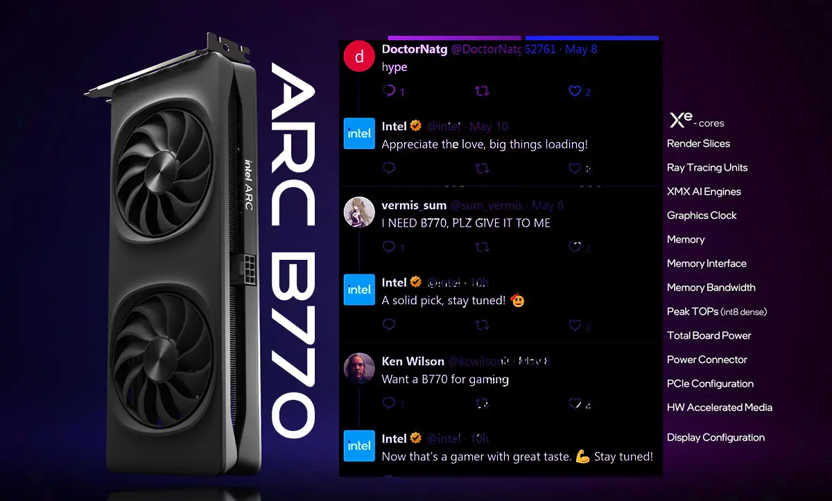 Intel Tease L'Arc B770 : Une Nouvelle Carte Graphique En Vue ? • Pause ...
