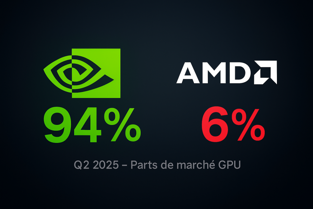 NVIDIA écrase AMD Sur Le Marché Des GPU Avec 94 % De Parts